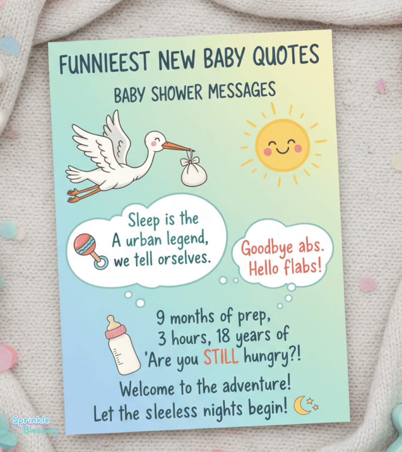 153+ Funniest New Baby Quotes & Baby Shower Messages